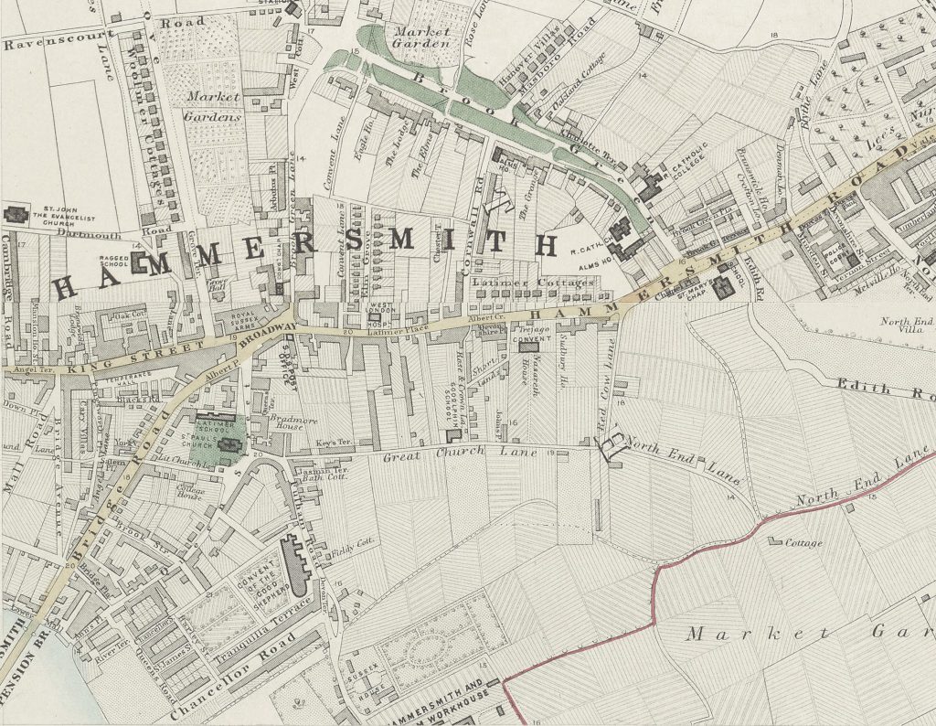Stanford Map Hammersmith half sheet - Picture UK